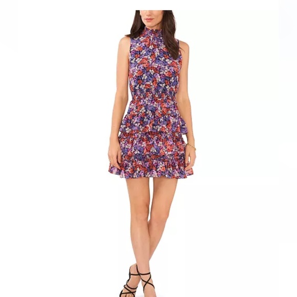 1. State | Dresses | State Floral Printed Short Sleeve Smocked Mini ...